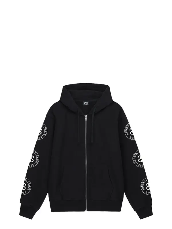 StÜssy Seal Zip Hoodie - Black