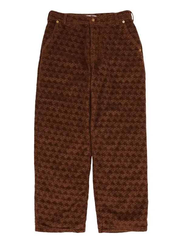 ERL Corduroy Embossed Pants - Brown