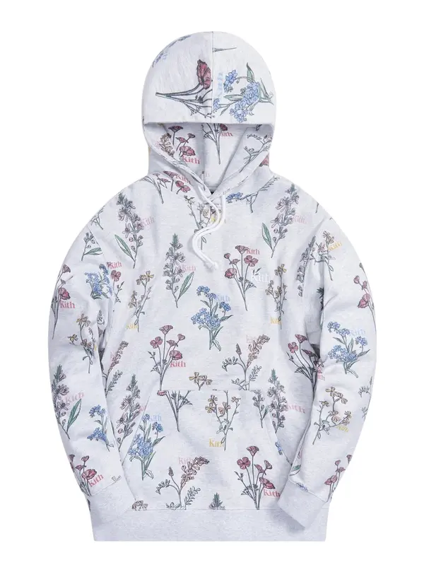 Kith Botanical Floral Williams Iii Hoodie - Grey