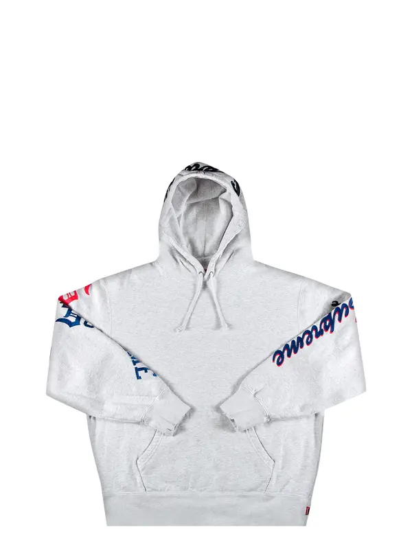 Supreme Multi Logo Hooded Sweatshirt - Grey