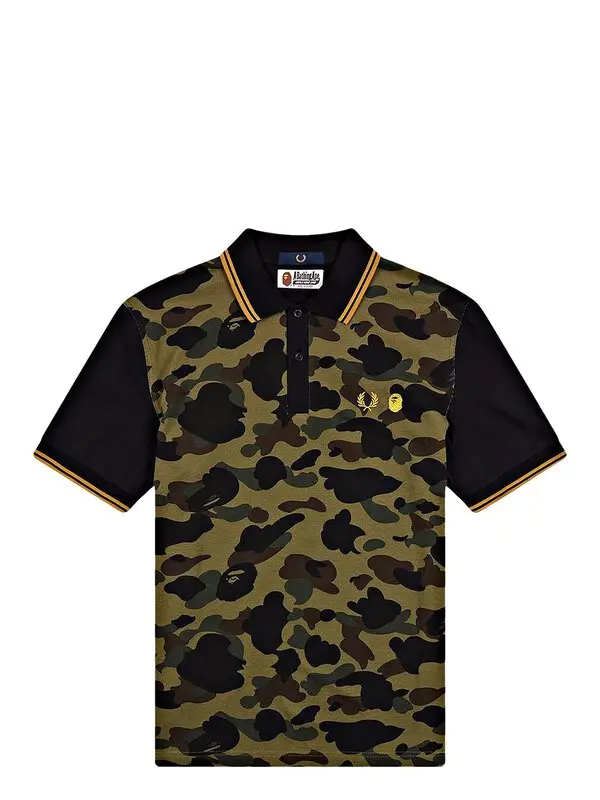 A BATHING APE X Fred Perry Polo Shirt 'green - Multicolor