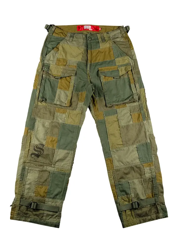 Supreme X Junya Watanabe Patchwork Cargo Pants - Green