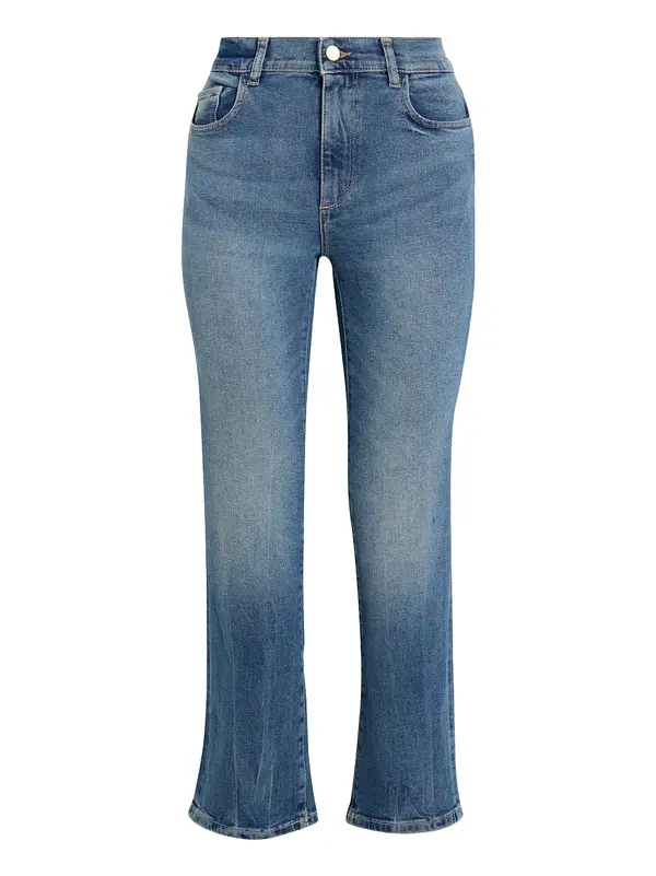 DL1961 Patti High-rise Straight-leg Jeans - Mid Denim