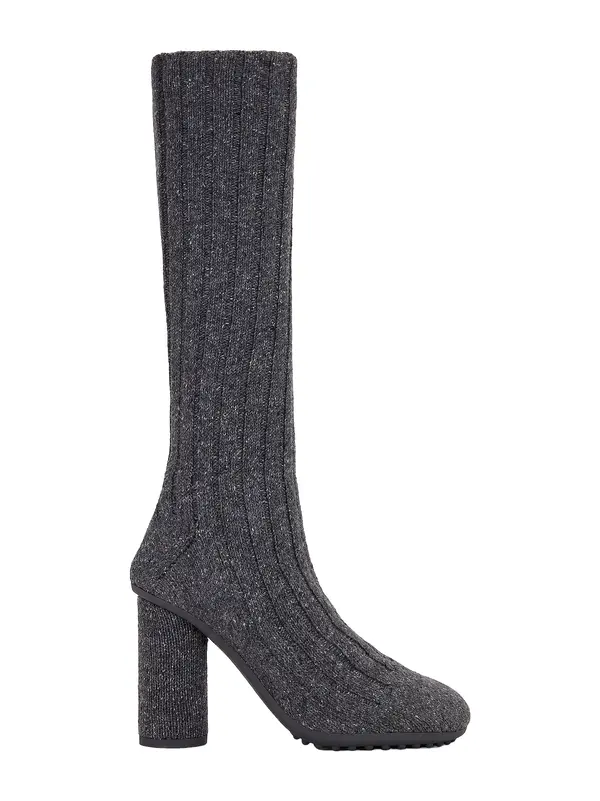 Bottega Veneta Atomic Wool Sock Boot - Anthracite
