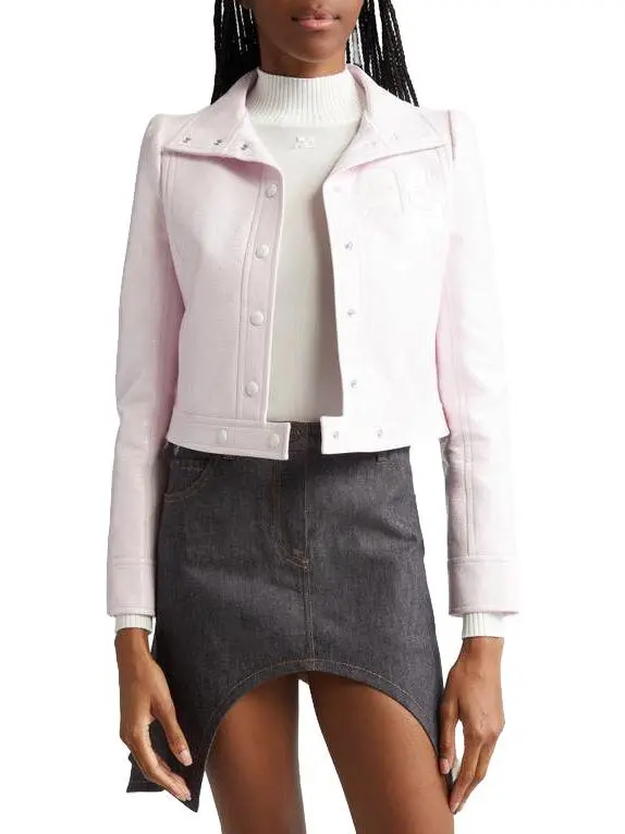 COURREGES Re-edition Vinyl Jacket - Pale Pink