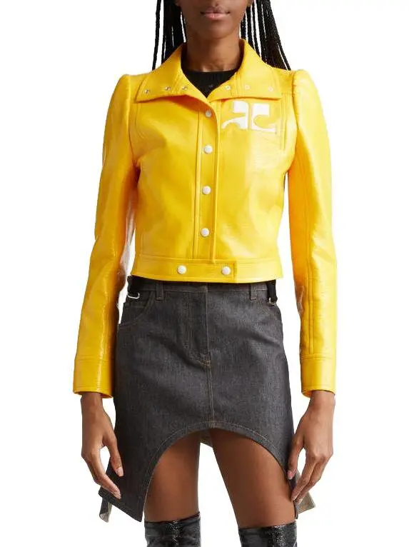 COURREGES Re-edition Vinyl Jacket - Yellow