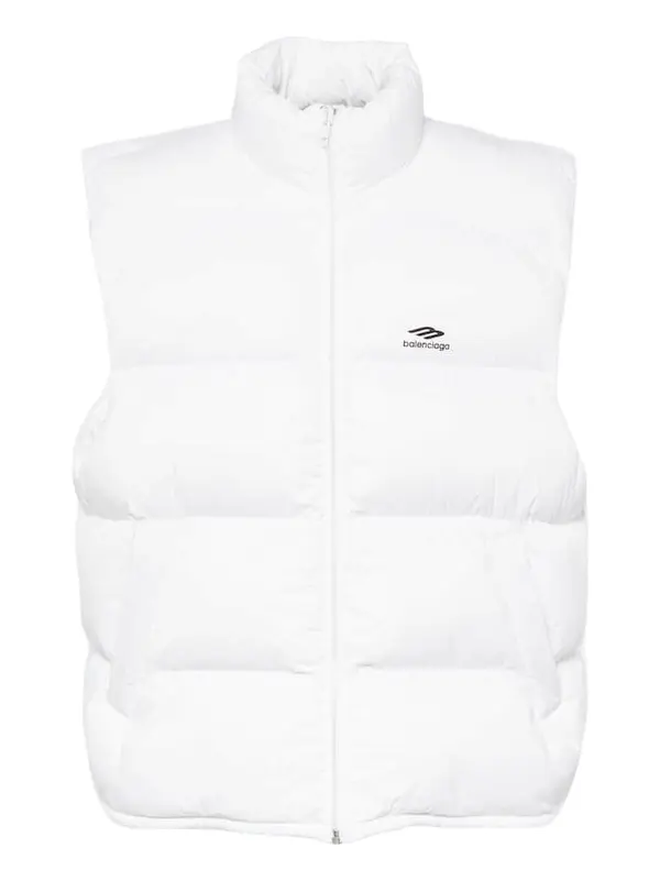 Balenciaga 3b Puffer Ski Vest - White