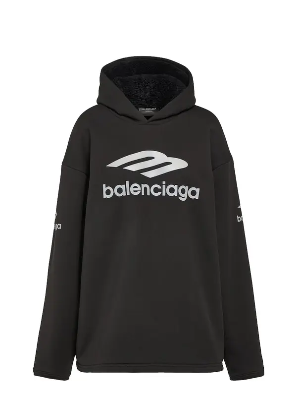 Balenciaga 3b Sports Icon Technical Hoodie - Black