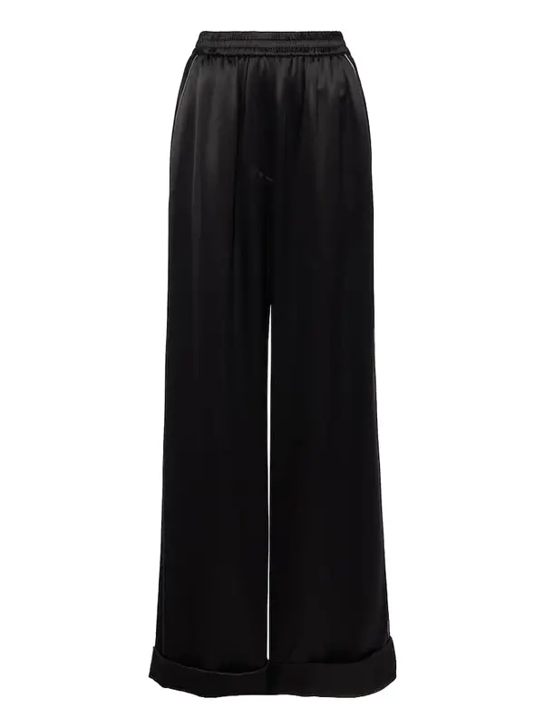 Dolce & Gabbana High-rise Wide-leg Pants - Black
