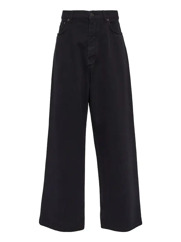 Balenciaga Mid-rise Wide-leg Jeans - Black