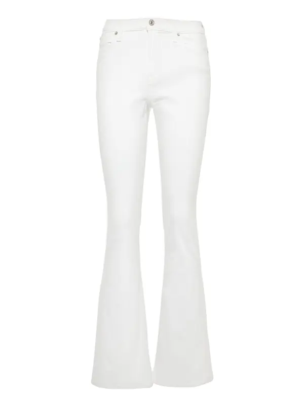 7 For All Mankind Ali High-rise Flared Jeans - White