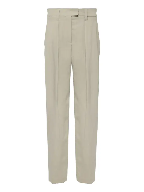 Brunello Cucinelli Twill Wide-leg Pants - Grey