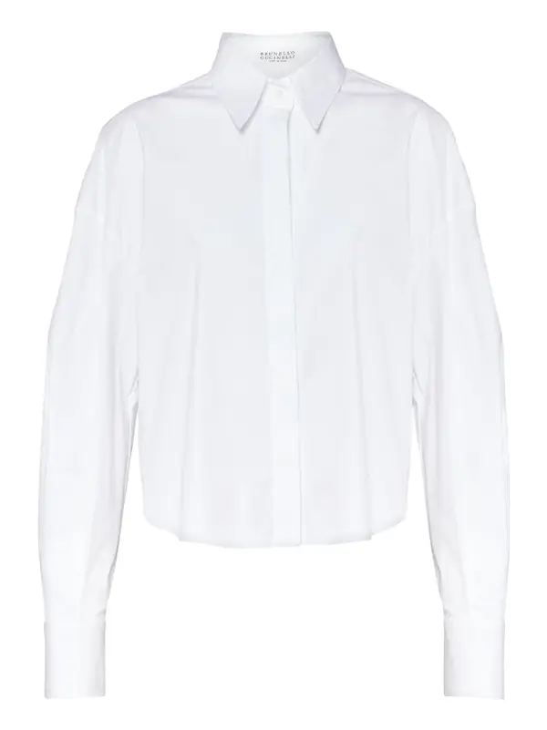 Brunello Cucinelli Cotton-blend Shirt - White