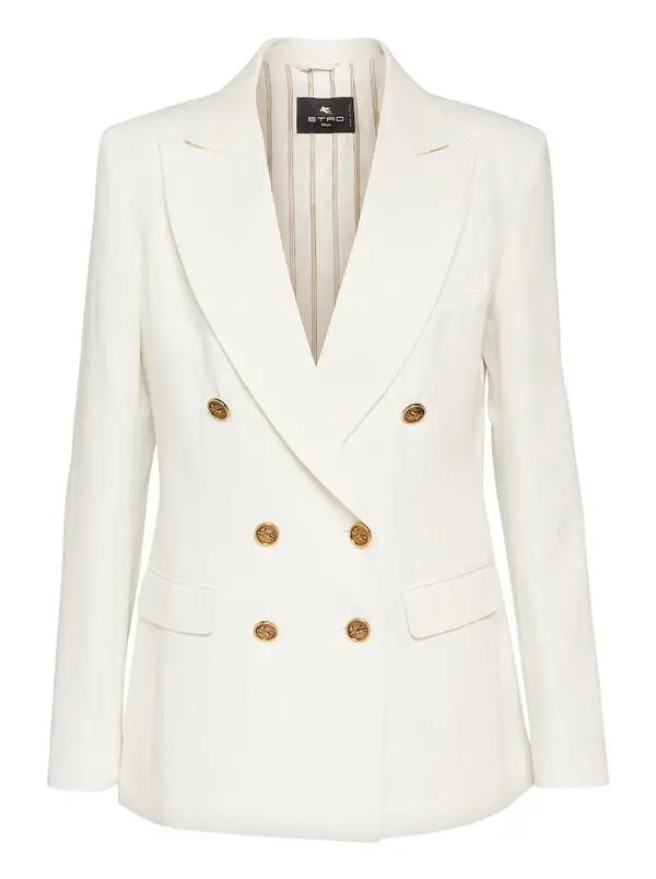 Etro Double-breasted Blazer - White