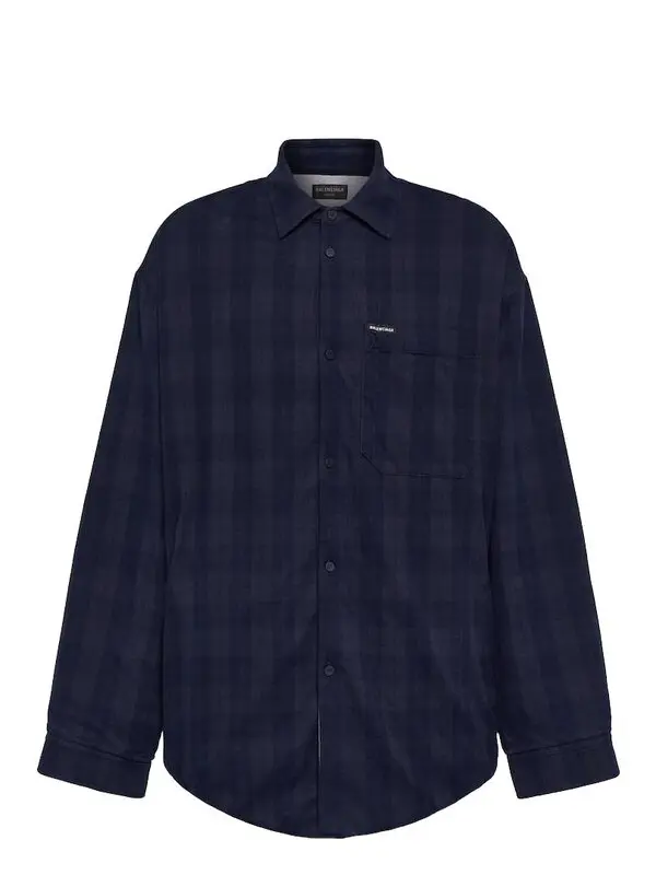 Balenciaga Lined Cotton Shirt - Blue
