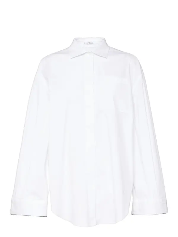 Brunello Cucinelli Cotton-blend Shirt - White