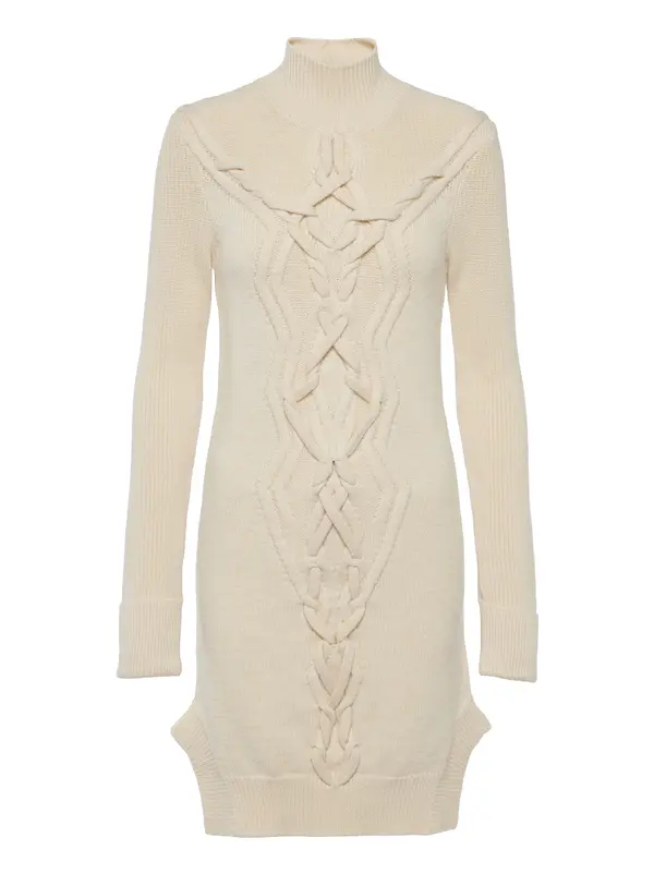 Isabel Marant Atina Cable-knit Minidress - Neutrals