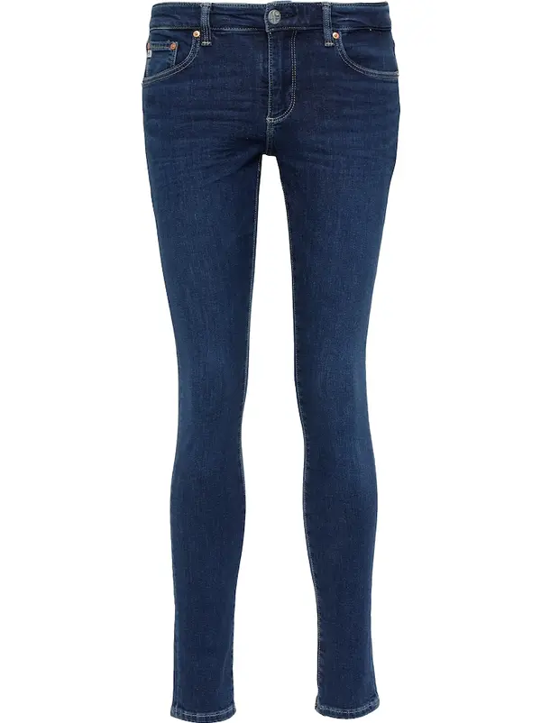 Ag Mid-rise Skinny Jeans - Blue