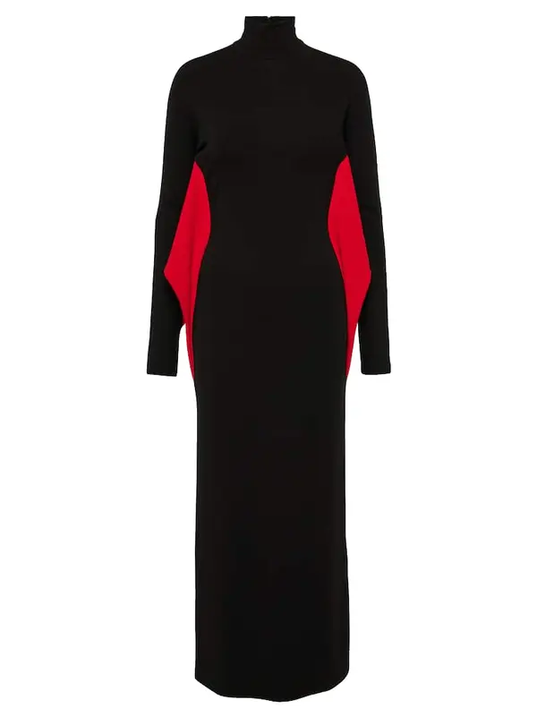 FERRAGAMO Mockneck Midi Dress - Black