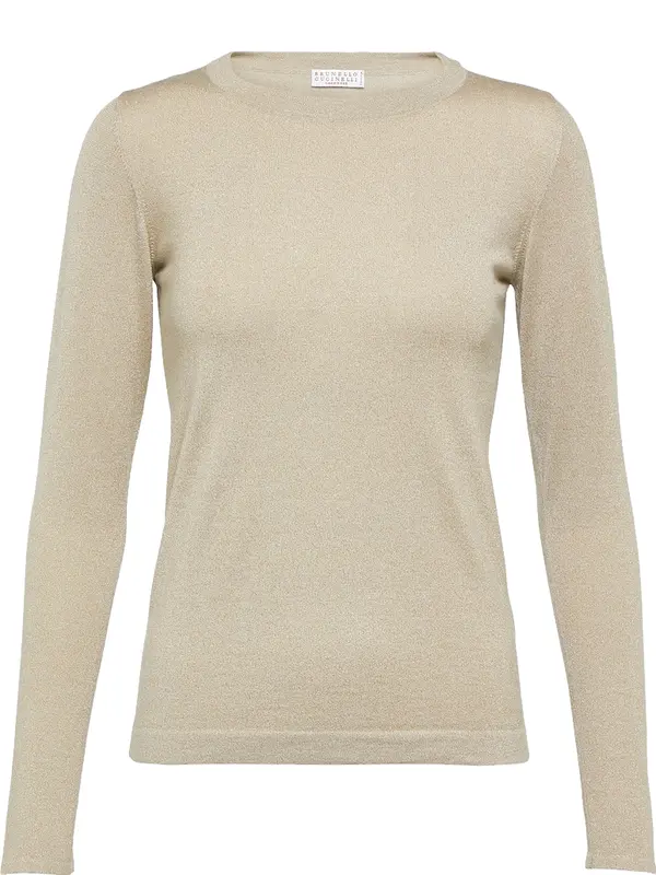 Brunello Cucinelli Cashmere And Silk-blend Sweater - Brown