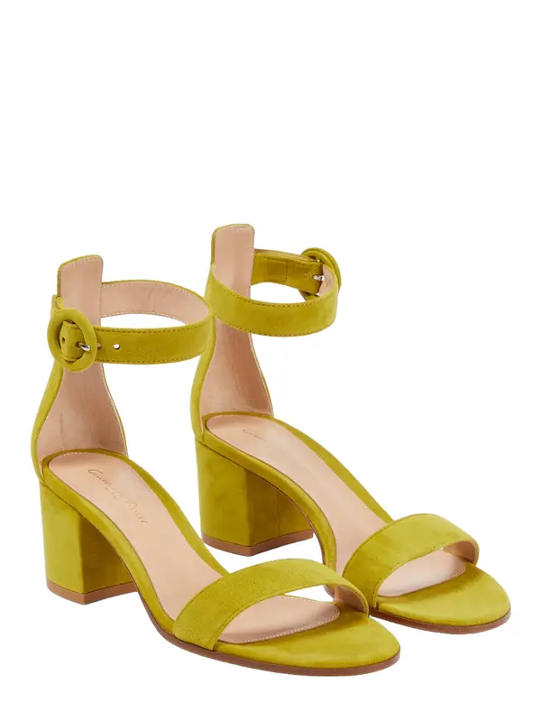 GIANVITO ROSSI Versilia 60 Suede Sandals - Green