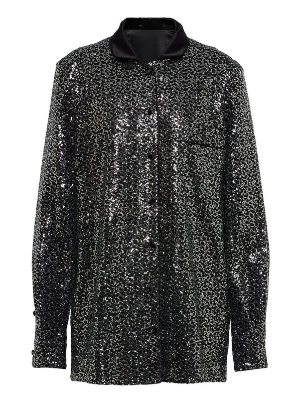 Dolce & Gabbana Sequined Shirt - Black