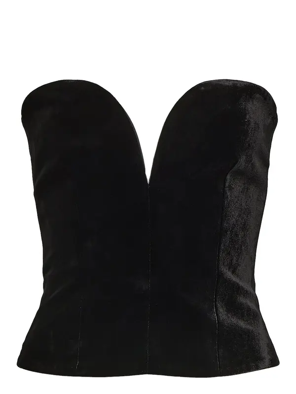 Roland Mouret Velvet Bustier - Black