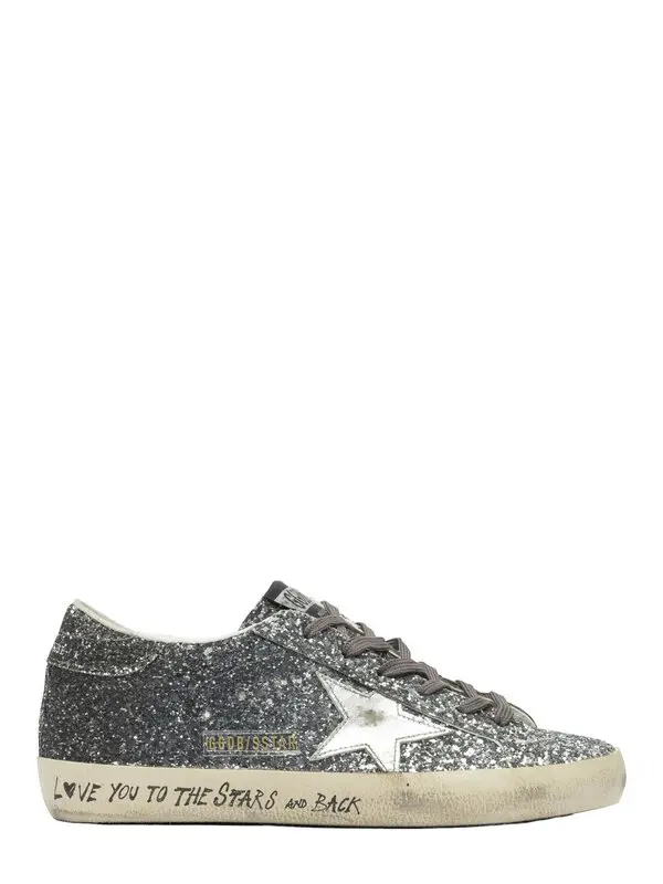GOLDEN GOOSE Super-star Lace-up Sneakers - Silver