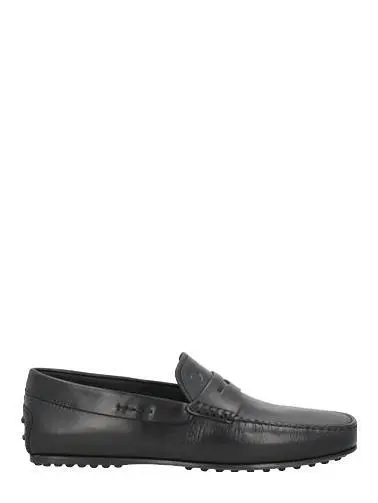 TOD'S Leather Driving Loafers - Black