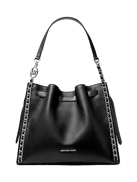 Michael Kors Mina Large Chain Shoulder Bag - Black