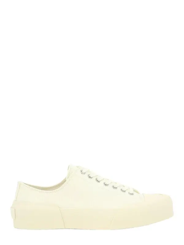 JIL SANDER Low-top Canvas Sneakers - White