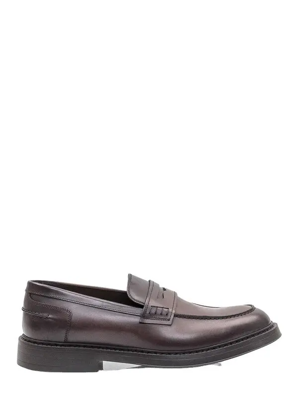 DOUCAL'S Moccasin Penny Loafer - Brown