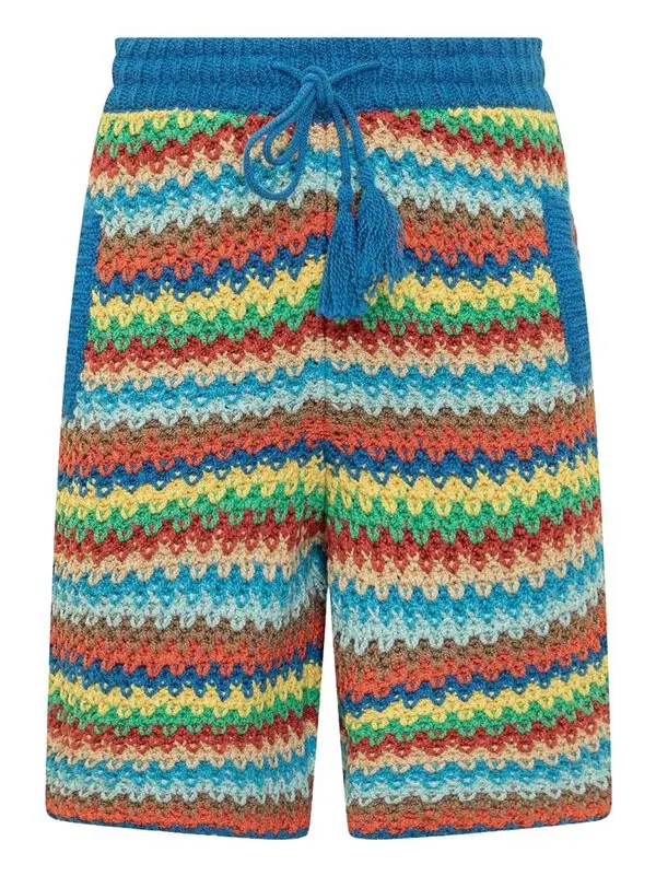 Alanui Drawstring Knit Shorts - Multicolor