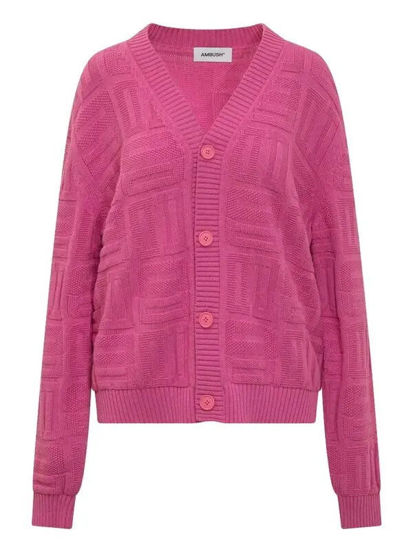AMBUSH Monogram Cardigan - Pink