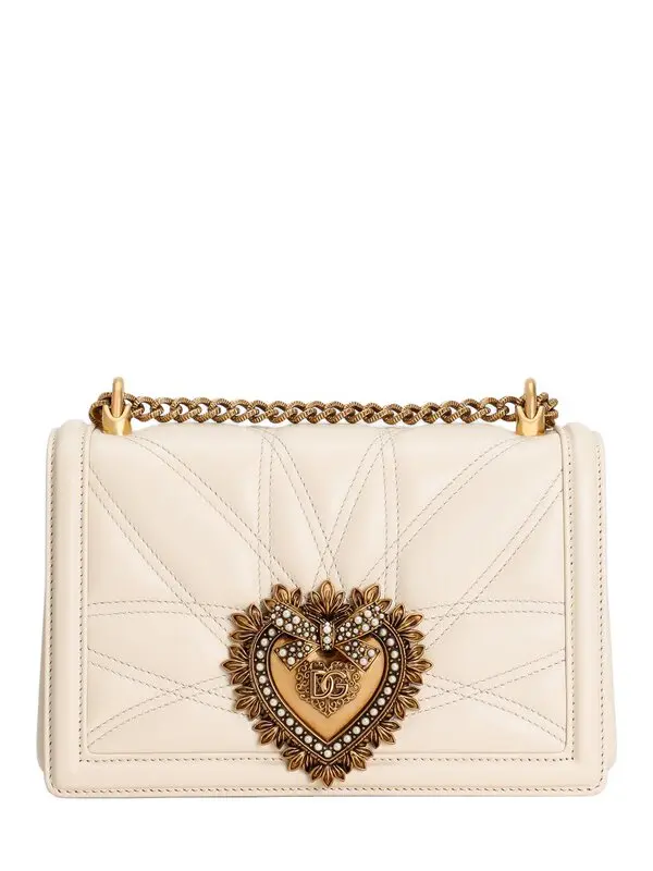 Dolce & Gabbana Medium Devotion Shoulder Bag - Cream