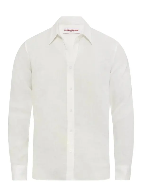 Orlebar Brown Justin Pointed-collar Linen Shirt - White