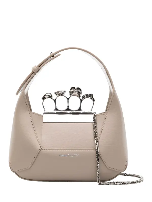 Alexander McQueen The Jewelled Hobo Mini Bag - Neutrals