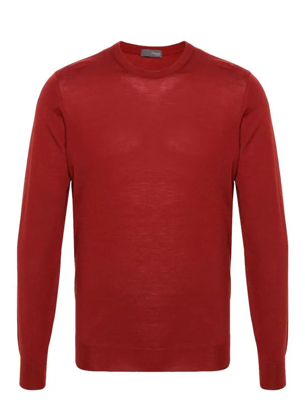 DRUMOHR Round-neck Merino-wool Jumper - Red