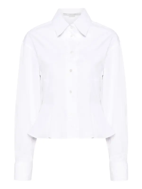 Stella McCartney Peplum-waist Cotton Shirt - White