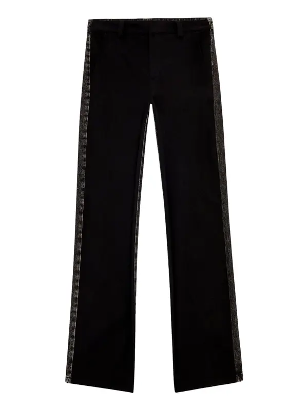 DIESEL® Panelled Straight Leg Trousers - Black