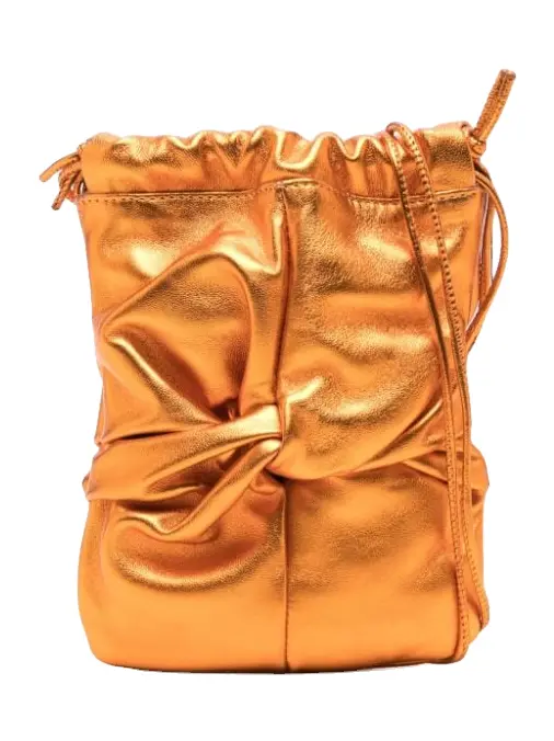Hereu Ronet Metallic Bucket Bag - Orange