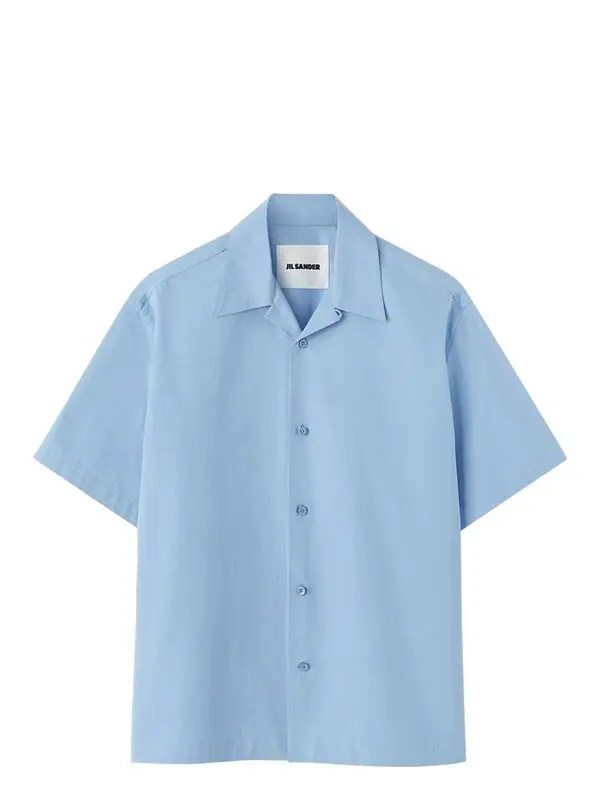 JIL SANDER Short-sleeve Cotton Shirt - Blue
