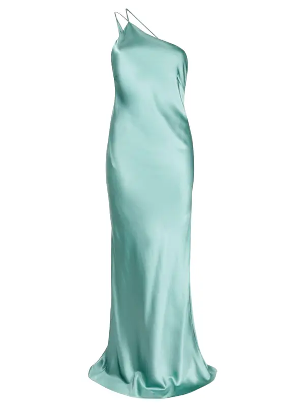 Michelle Mason One-shoulder Gown - Green