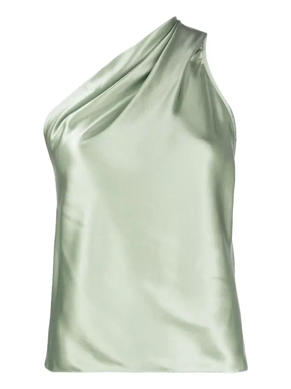 Michelle Mason Asymmetric Halterneck Top - Green