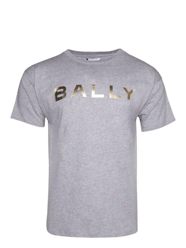 Bally Logo-print Mélange Cotton T-shirt - Grey