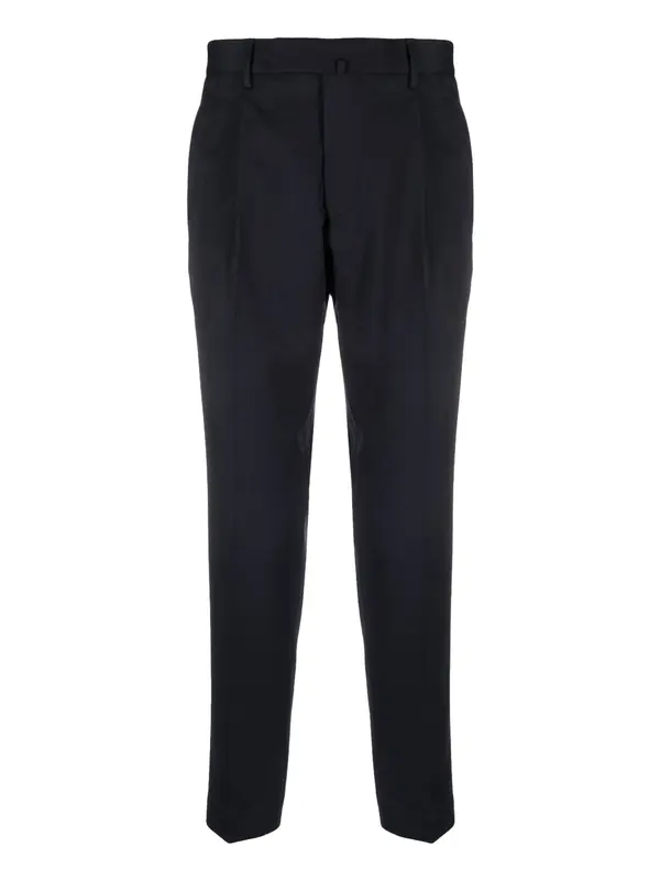 DELL'OGLIO Pleated Tapered Trousers - Blue