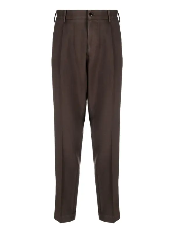 DELL'OGLIO Riccardo Mid-rise Trousers - Brown