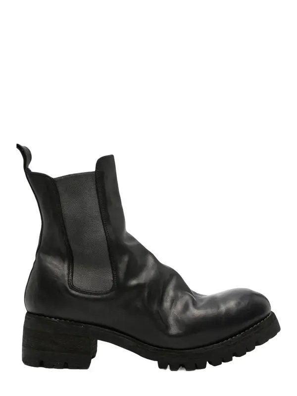 Guidi Pl07v Leather Ankle Boots - Black