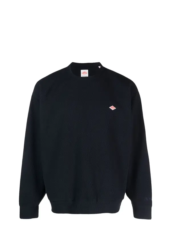 DANTON Logo-patch Fleece Sweatshirt - Blue
