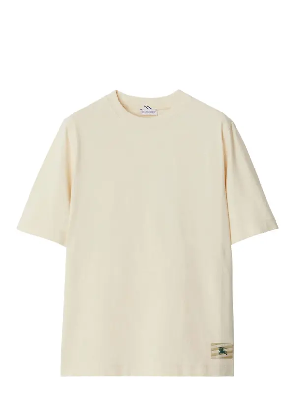 Burberry Ek Cotton T-shirt - Neutrals